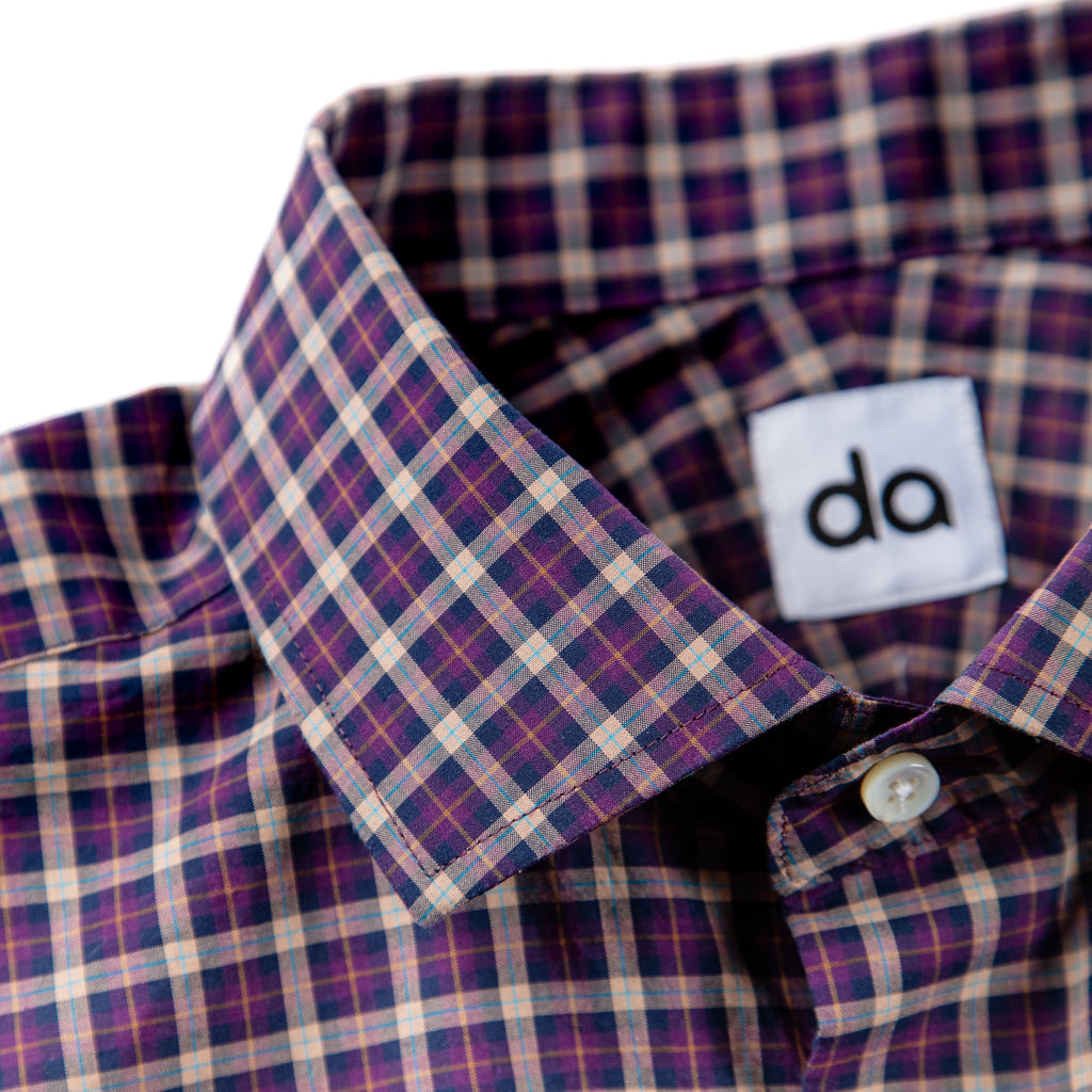 The Poplin in Deep Purple Plaid – Decent Apparel